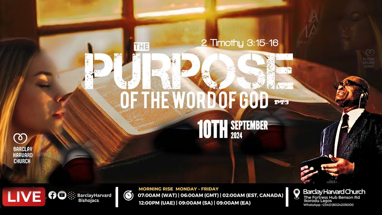 THE PURPOSE OF THE WORD OF GOD - PT1 | MORNING RISE | BISHOP JACS | 5TH ...