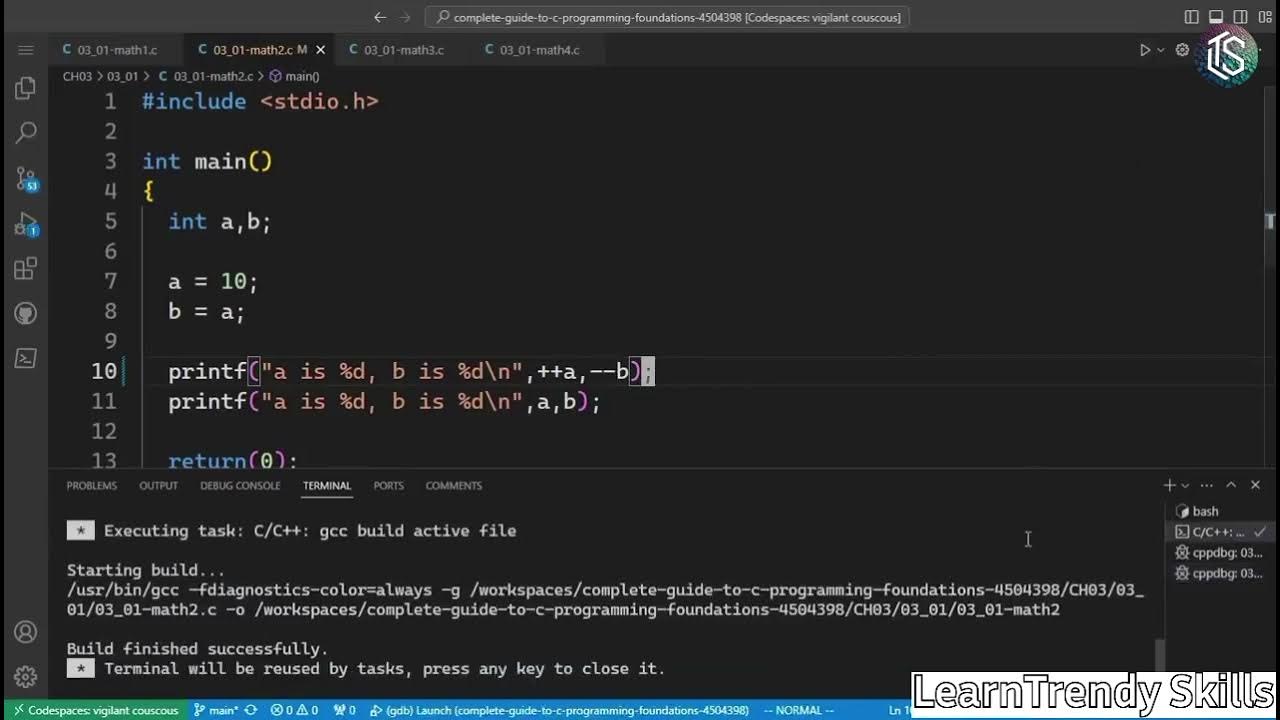 🧮 Working with Math Operators in C | Master Arithmetic in Programming - YouTube