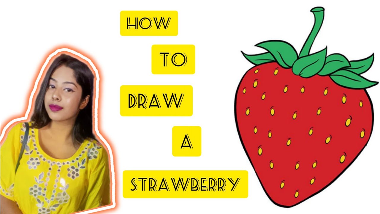How To Draw A Strawberry 🍓 II Strawberry Drawing Step by Step - YouTube