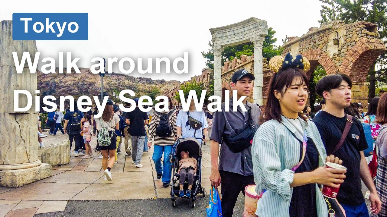 【Tokyo💖】Walk Japan - Weekend Walk in the Tokyo Disney Sea【4K】도쿄 โตเกียว ...
