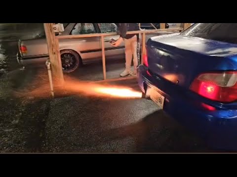 2002 WRX Spitting Flames - YouTube