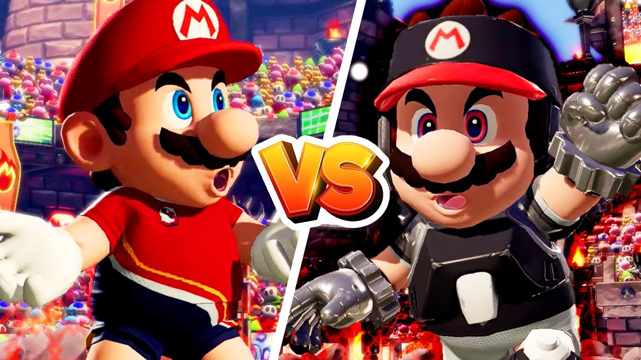 Mario Strikers Battle League - Mario Vs Evil Mario - YouTube