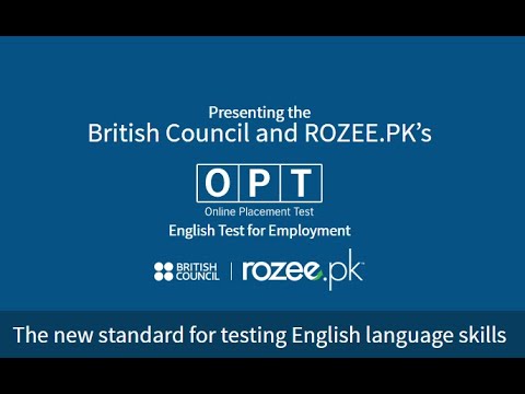 OPT - Online Placement Test by The British Council and Rozee.pk - YouTube