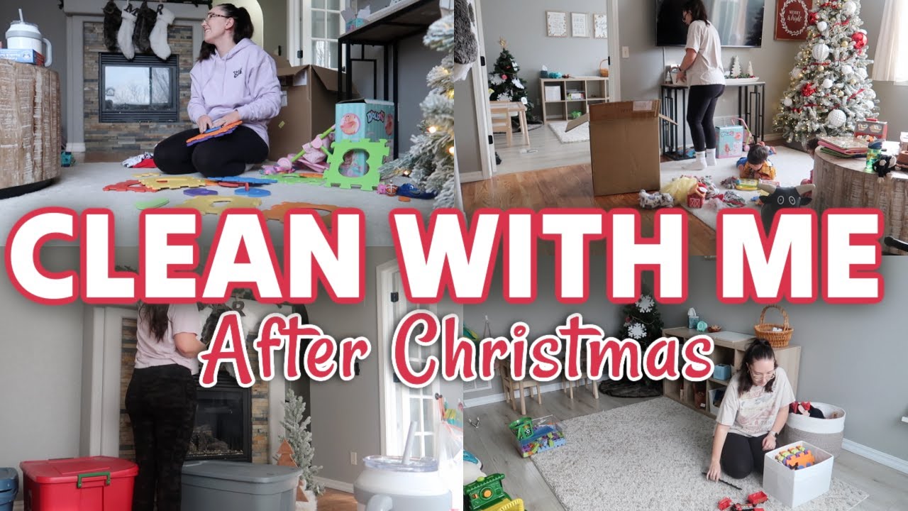 AFTER CHRISTMAS CLEAN WITH ME! Undecorating and Putting New Things Away ...