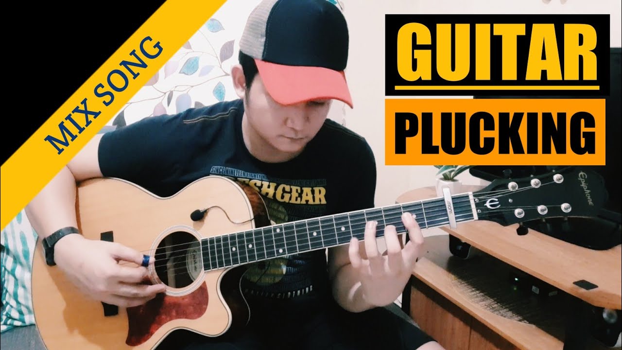 Practicing guitar plucking | Finger exercise ( Mix song ) - YouTube