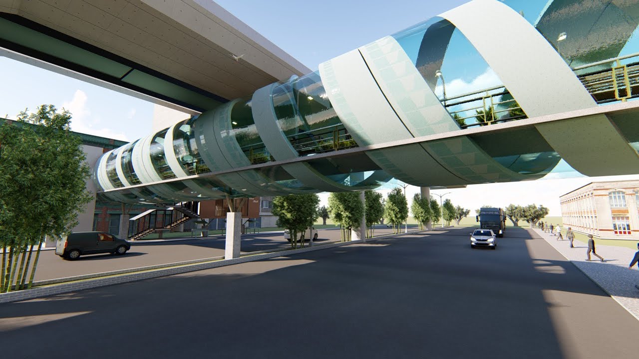 Pedesterian Overpass-Urban Design -Option -1 - YouTube