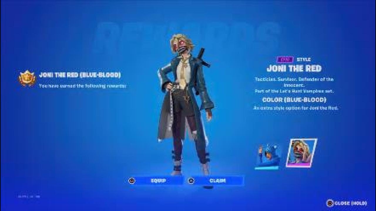 Fortnite *NEW* JONI THE RED BLUE-BLOOD SKIN gameplay - YouTube
