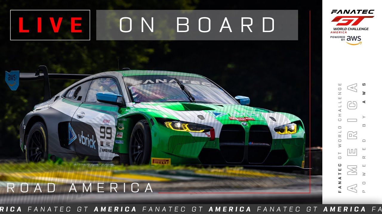 LIVE | OB CAR 99 | Race 1 | Road America | Fanatec GT World Challenge ...