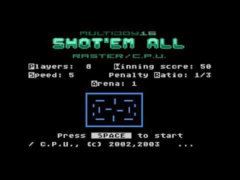 shot'em all title screen for Atari 8-bit - YouTube