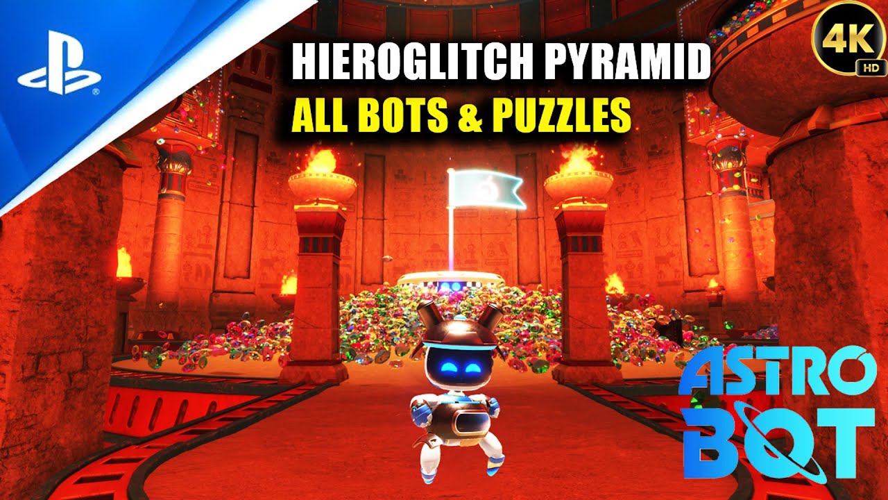 HIEROGLITCH PYRAMID (ALL BOTS & PUZZLES) || Astrobot Gameplay ...