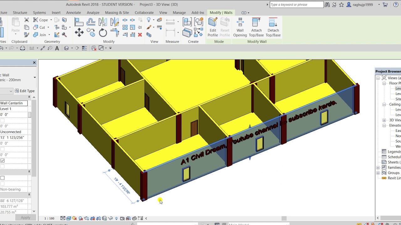 how to use floor,ceiling and roof in revit software, tutorial/part ...