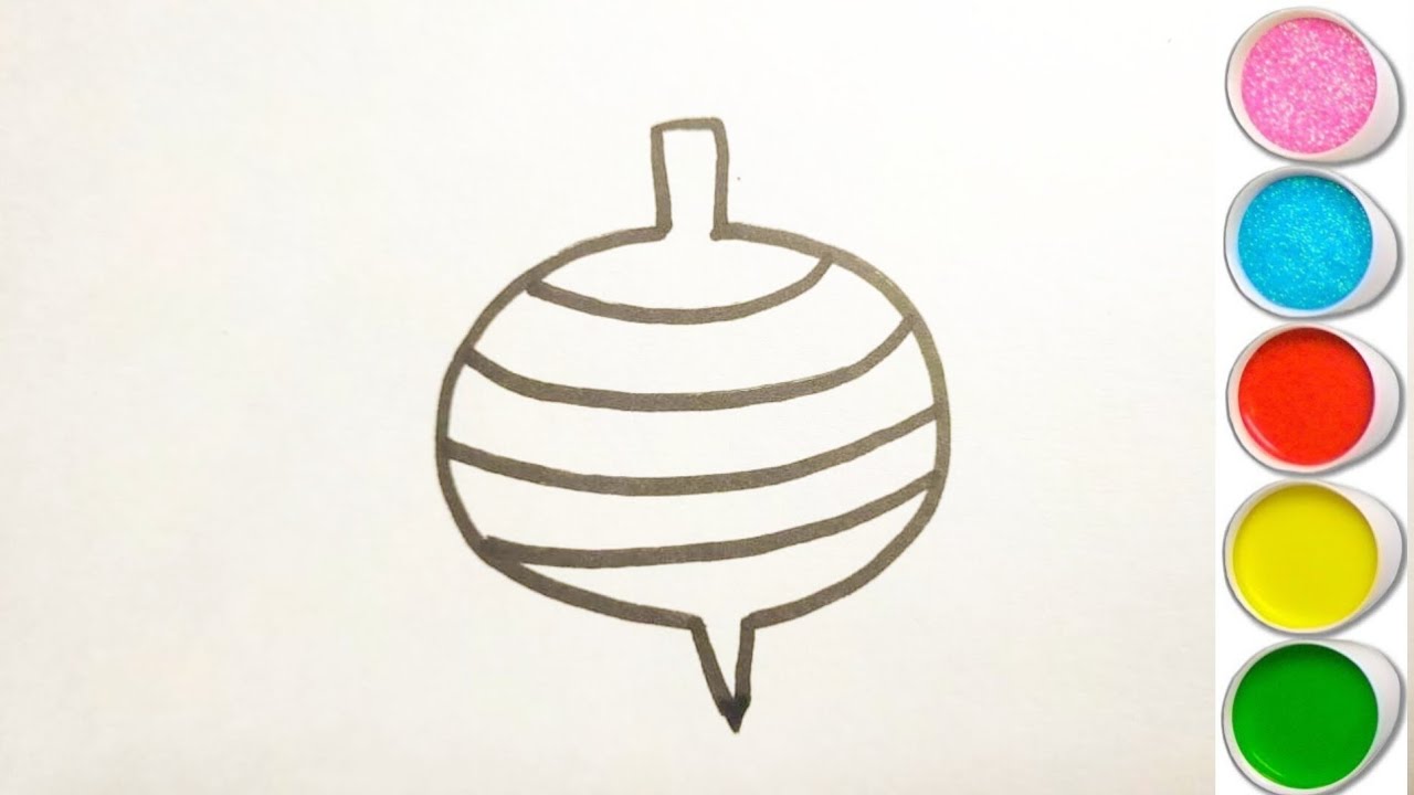 Lattu drawing/ Spinning top drawing - YouTube