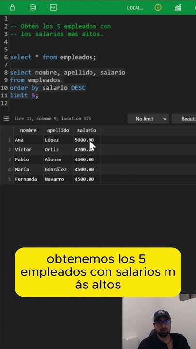Ejercicio SQL #sql #basesdedatos #programacion - YouTube