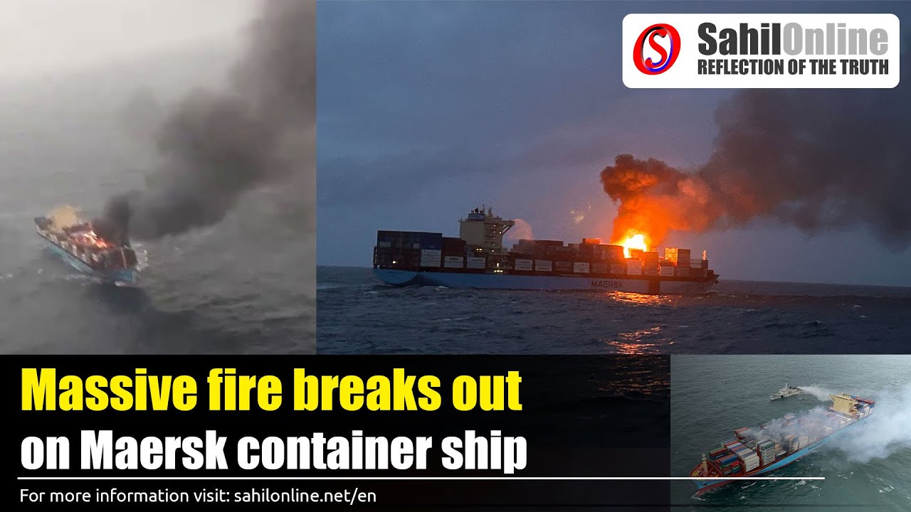 Massive Fire Breaks Out At Cargo Container Ship Near Karwar Area Of ...