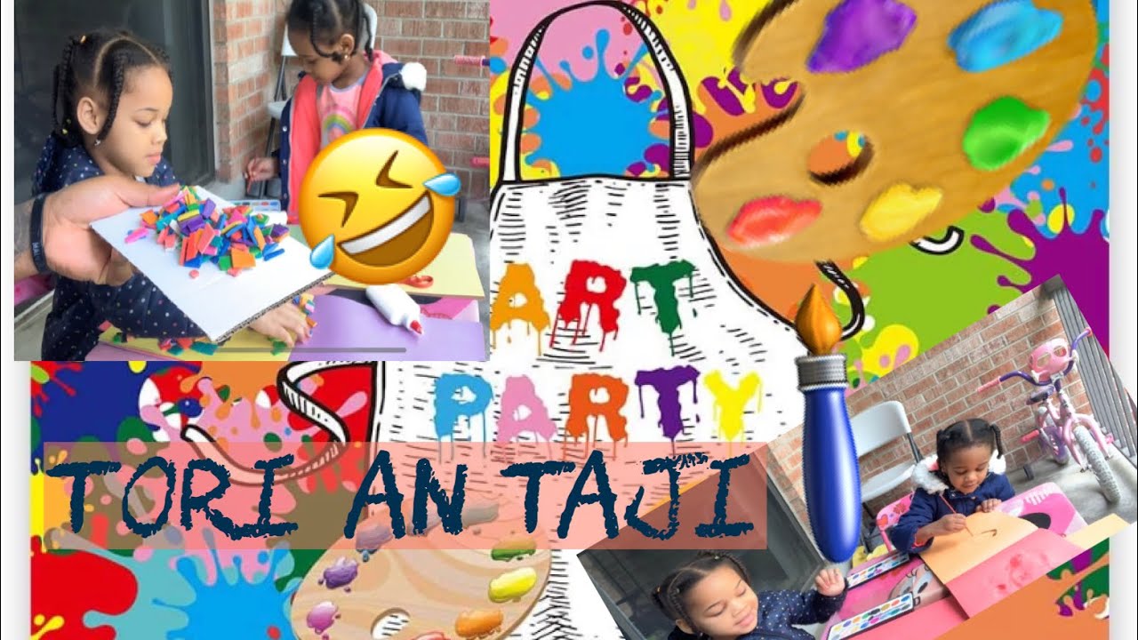 Tori and taji art painting class - YouTube