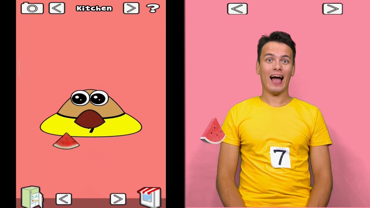 Talking Pou and Me part 3 - Repeat After Talking Pou in Real Life - YouTube
