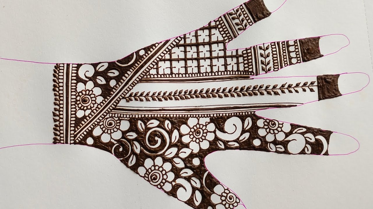 Basic simple mehndi design || simple mehndi design kaise lagaye #mehndi ...