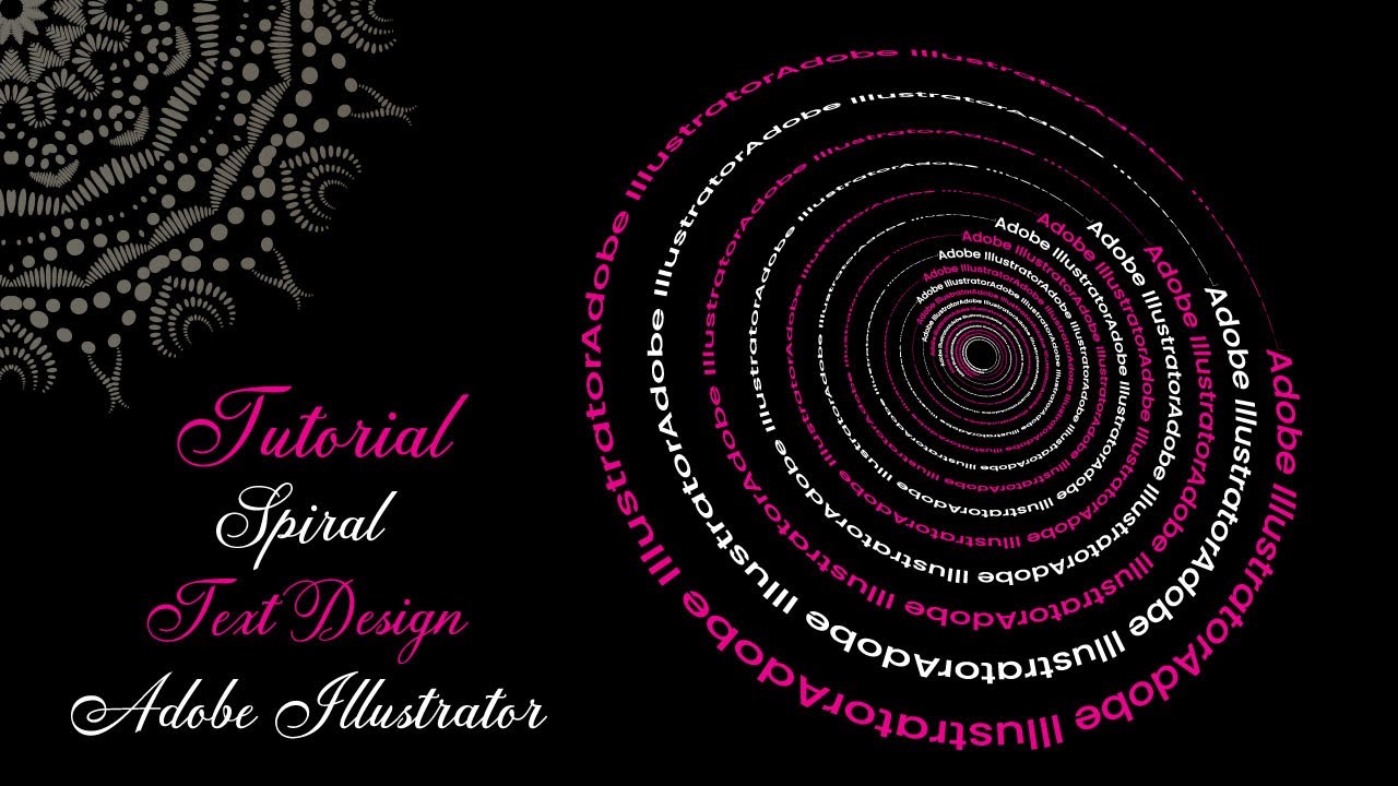 How to create spiral text design in adobe illustrator ।। AjkerDiganta ...