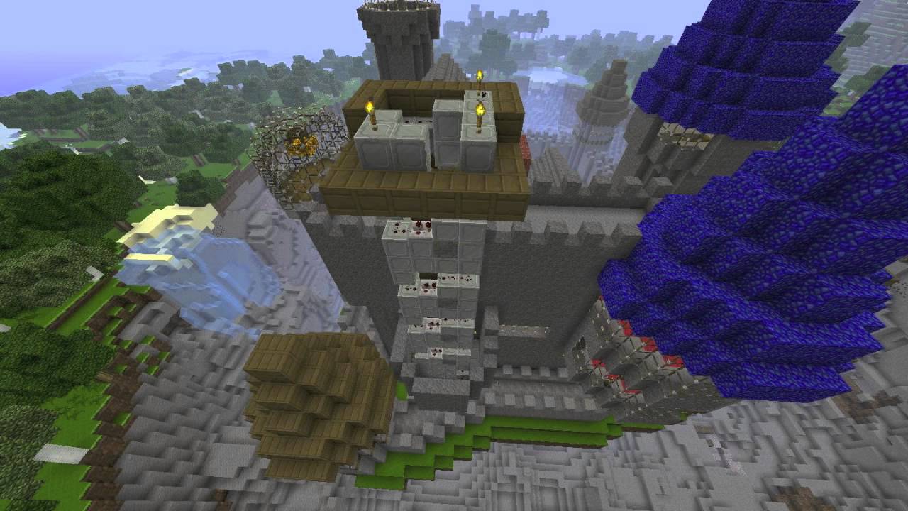 Minecraft Time Lapse - Flying Castle Part 14 (Towers) - YouTube