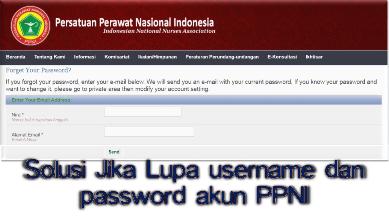 Solusi Jika Lupa Username dan Password Akun PPNI - YouTube