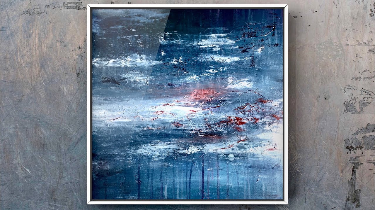 #050 Intuitive abstract acrylic painting - art demo - YouTube