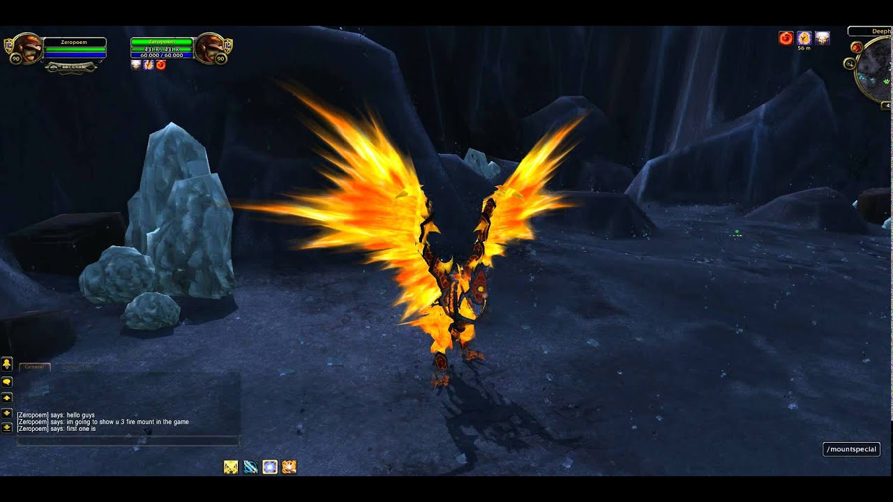 World of Warcraft 3 fire looking mounts in the game - YouTube