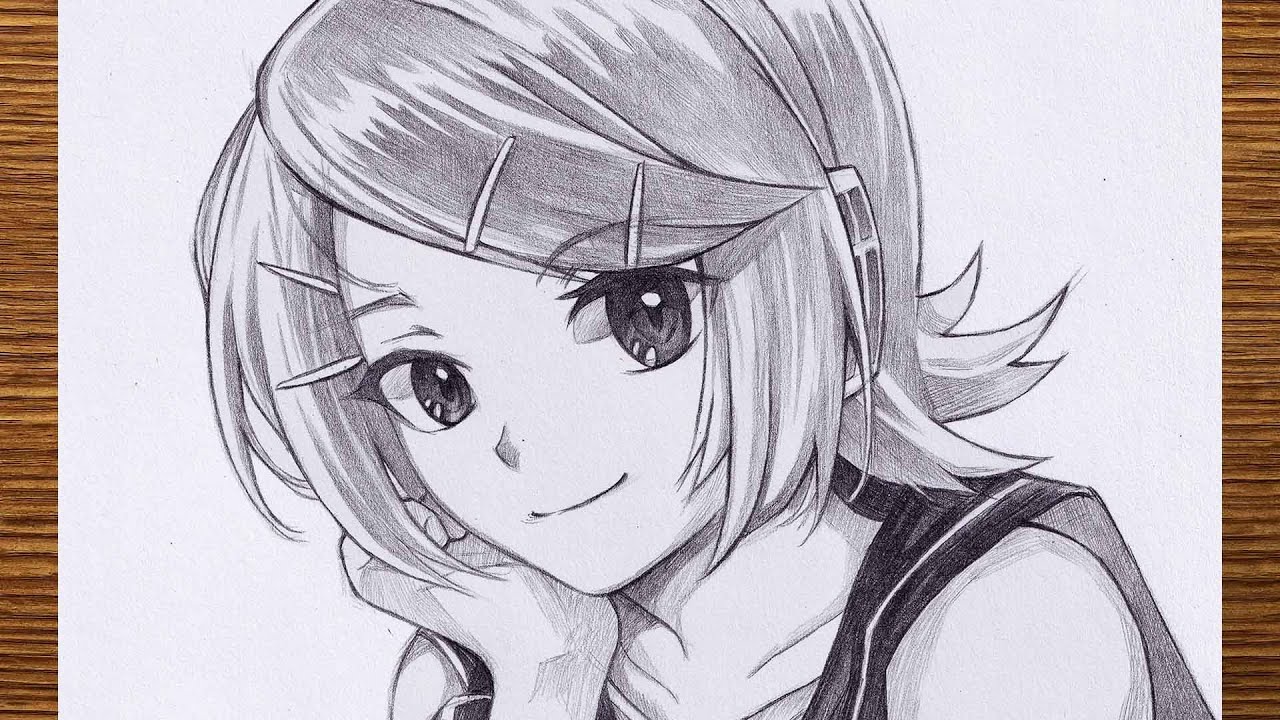 How to draw Kagamine Rin | anime drawing step by step - YouTube