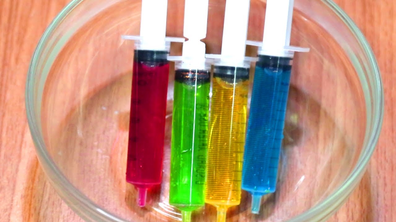 Making clear slime with piping injection - unicorn clear slime ...