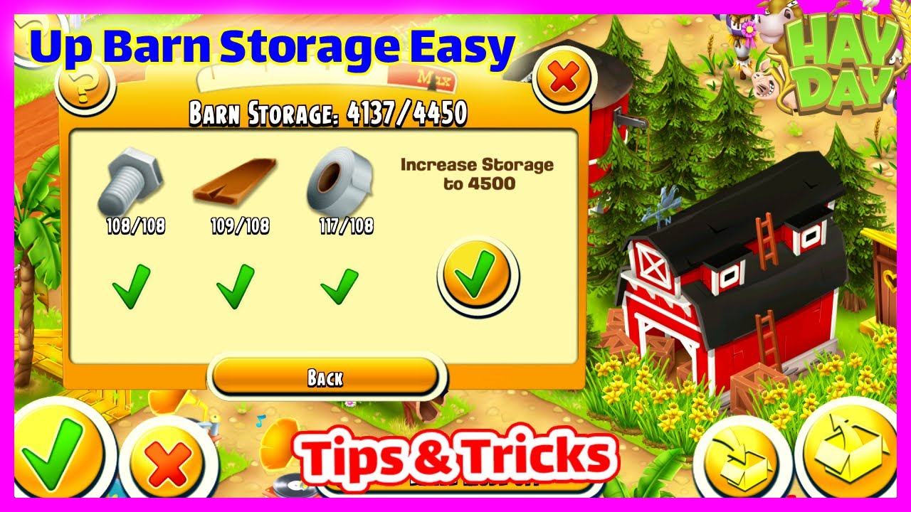 Hay Day | Up Barn Storage 4500 Chia Sẻ Cách Nâng Cấp Kho Nhanh | Hay ...