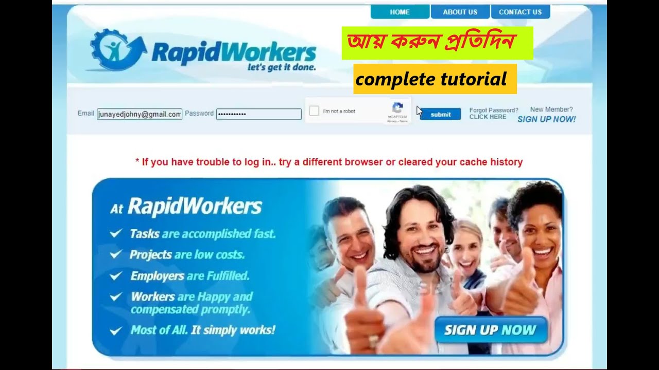 How To Earn Money from Rapidworkers 2021[Bangla Tutorial] | Online Earning Website - YouTube