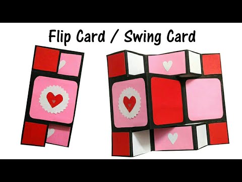 Flip card / Swing Card || Scrapbook page ideas || Explosion box card ...