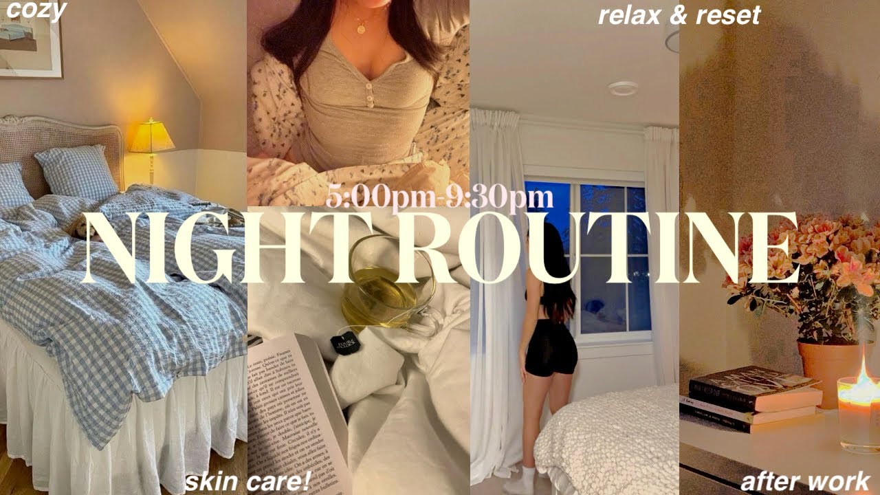 my productive & cozy NIGHT ROUTINE🍵🌙 *how I unwind after work* + my ...