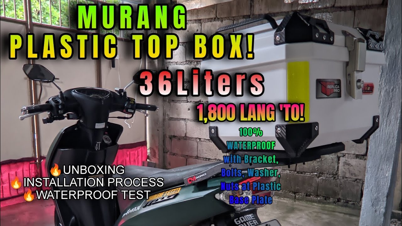 36 LITERS PLASTIC TOP BOX FOR MIO SOULTY | UNBOXING + INSTALLATION ...