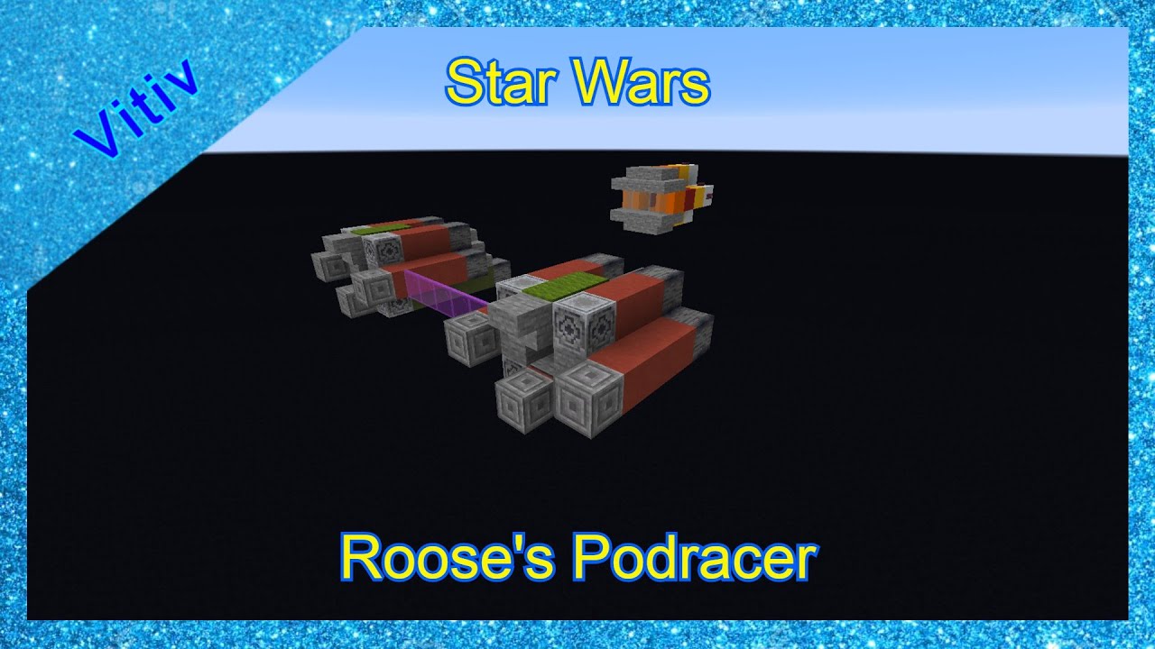 Star Wars Ark ''Bumpy'' Roose's Podracer in Minecraft - Tutorial - YouTube