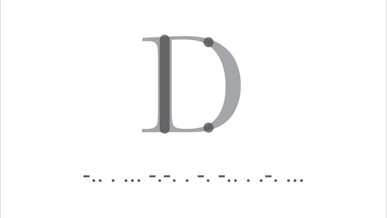 A Designers Guide To Morse Code - D - YouTube