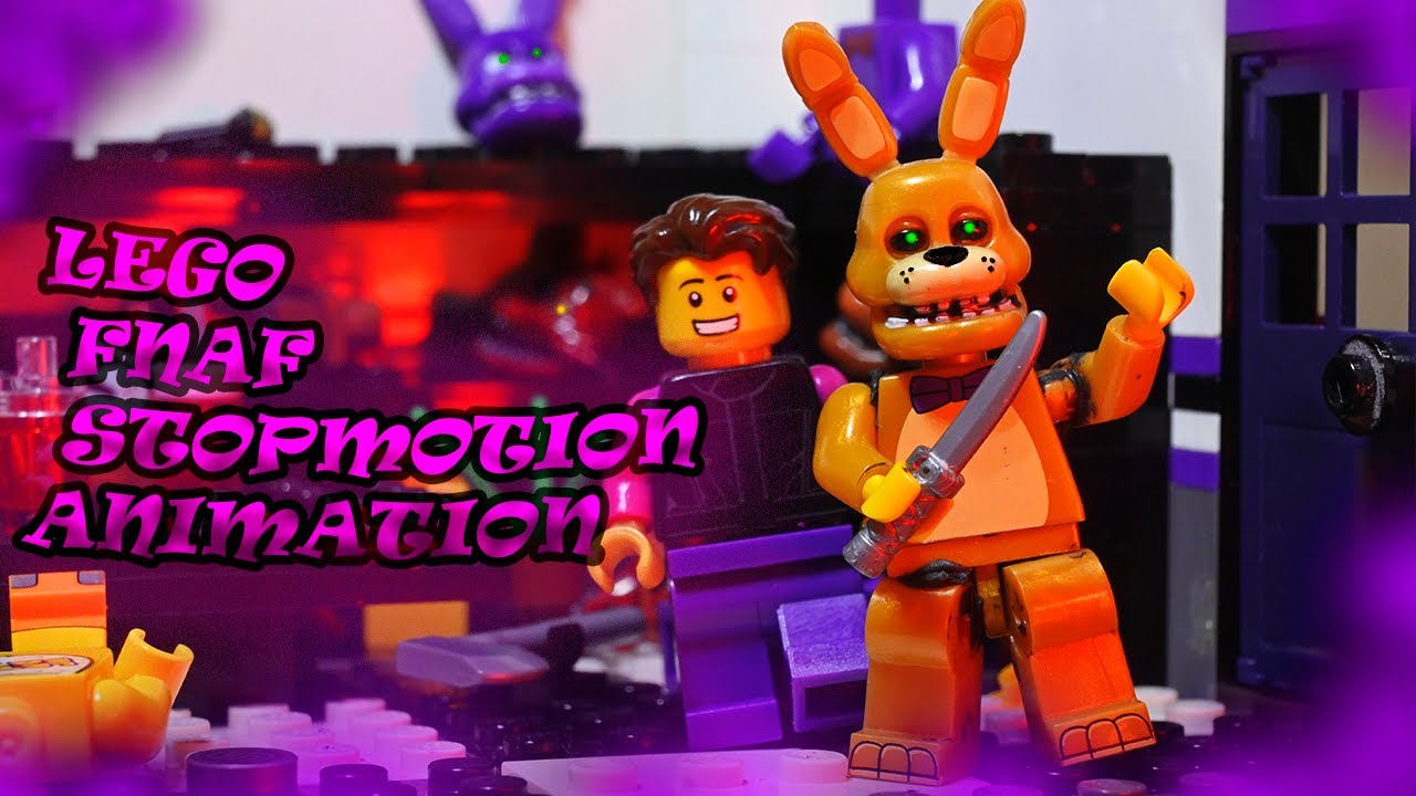 Lego animation FNAF William Afton in spring bonnie suit #legostopmotion ...