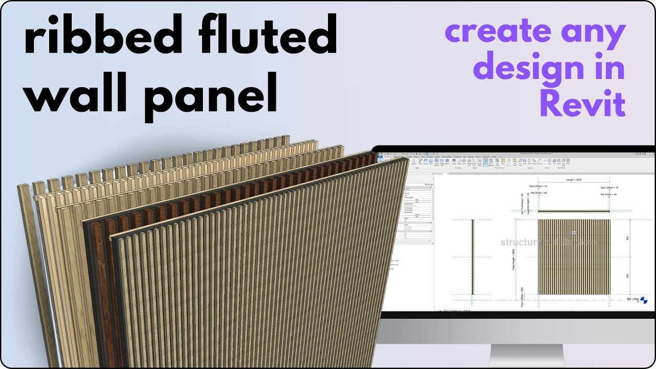 Fluted Ribbed Wall Based Panel - Fully Parametric Revit Family - YouTube