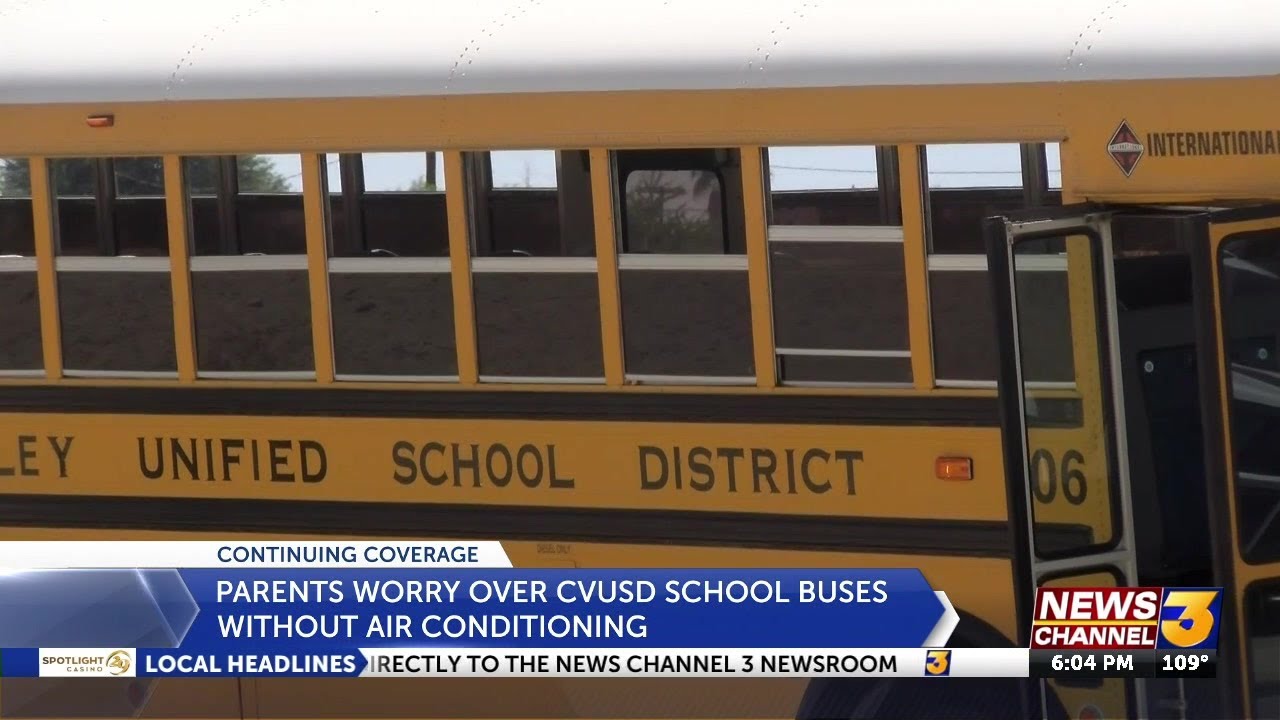 Parents worry over CVUSD school buses without AC - YouTube