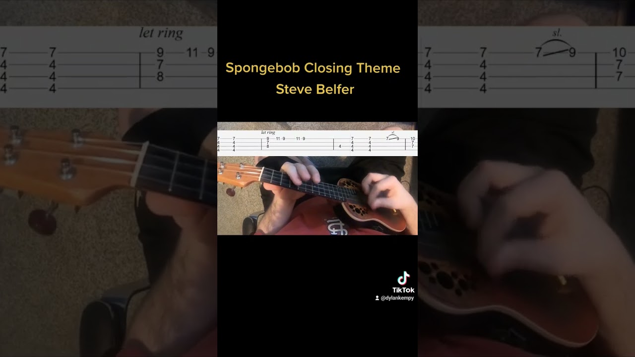 Spongebob Closing Theme Ukulele Tab - YouTube