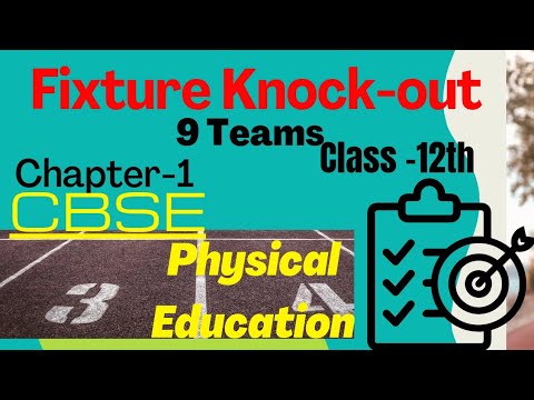 9 teams fixtures knock-out basis class 12 physical education #cbse # ...