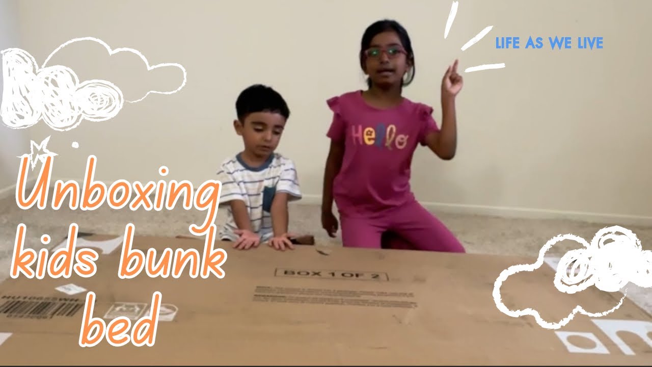 Unboxing kids bunk bed 🛌 | Ordered From Amazon | Assembling bunk bed ...