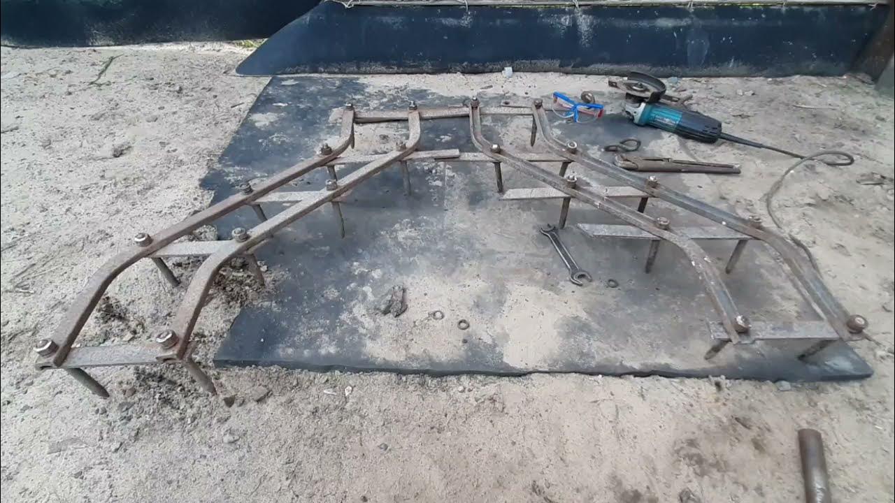 изготовление бороны для мотоблока - YouTube