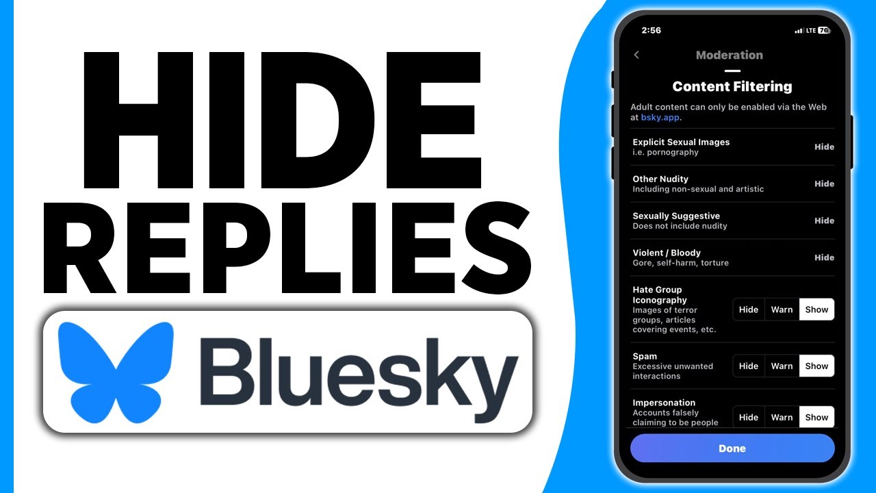 How To Hide Replies On Bluesky Social App (2024) - Full Guide - YouTube
