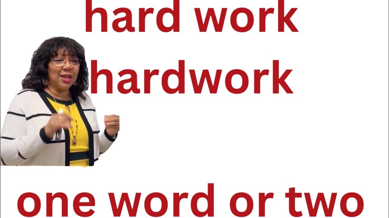 "Hard work" is a compound noun composed of two separate words - YouTube
