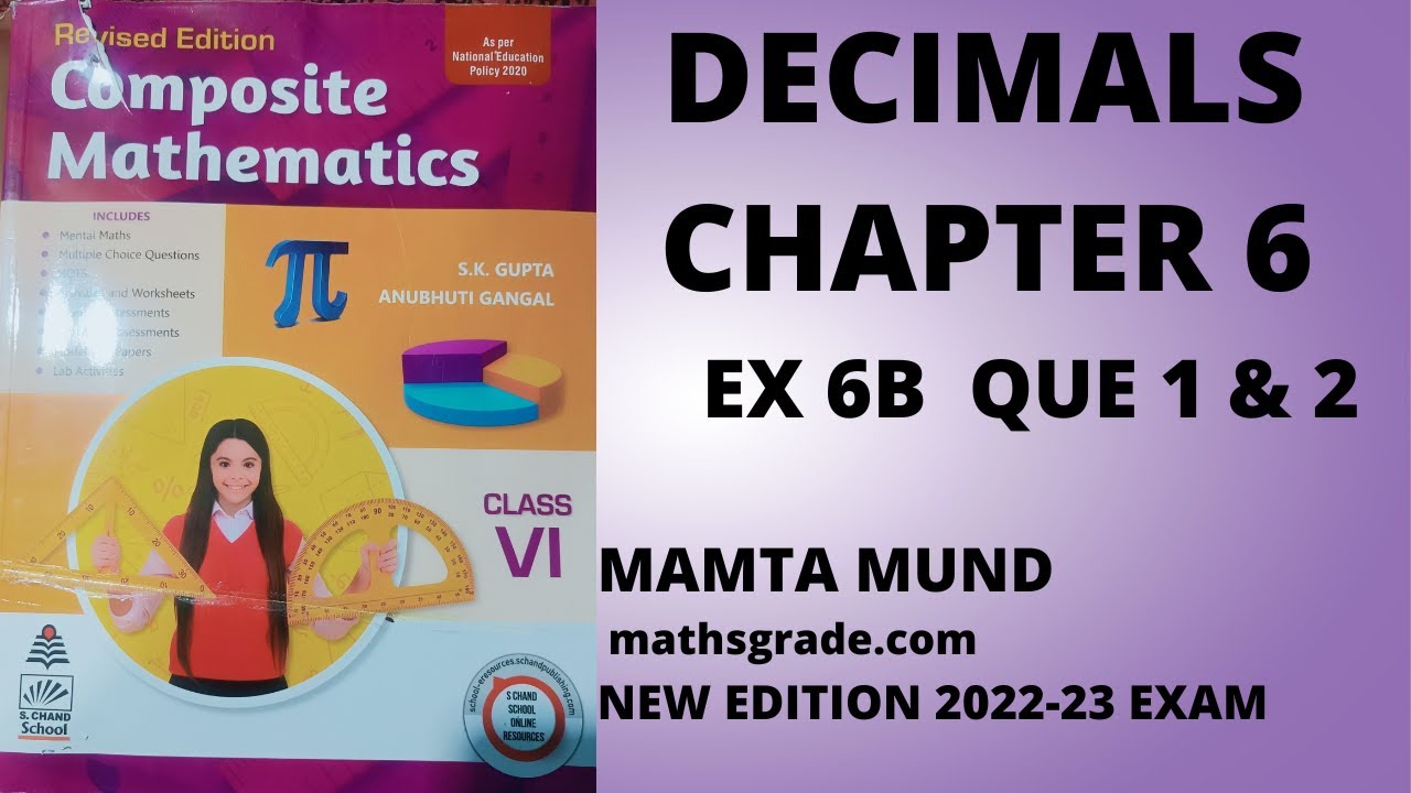 COMPOSITE MATHEMATICS CLASS 6 CHAPTER 6 EXERCISE 6B QUE 1 AND 2 ...