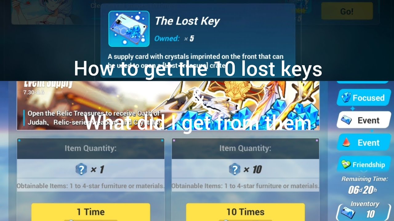 Honkai Impact 3rd lost keys supply and how to get the 10 lost keys ...