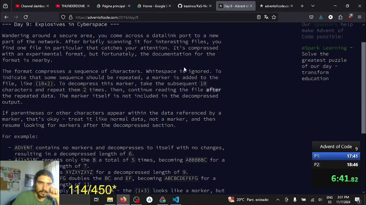 Resolviendo Advent of Code con Javascript: 2016 Día 9 Transformación recursiva - YouTube