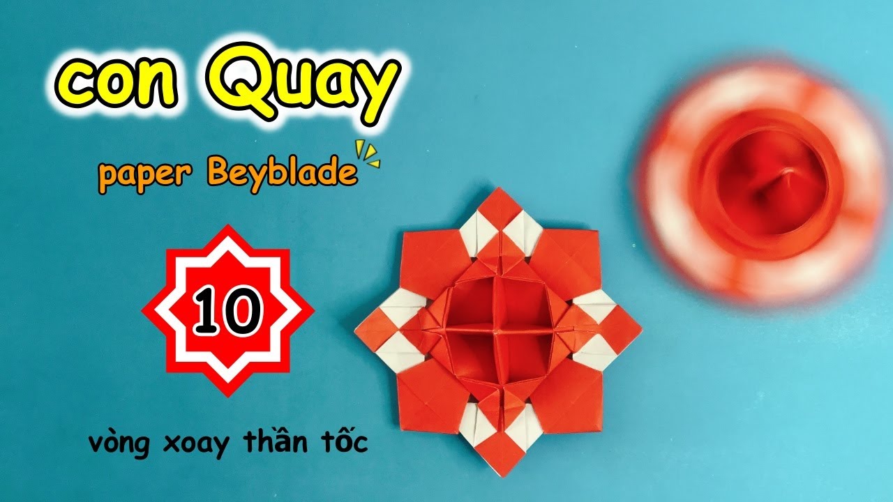 Cách gấp con Quay bằng giấy 🎇 Beyblade 💠 Vòng xoáy thần tốc origami ...