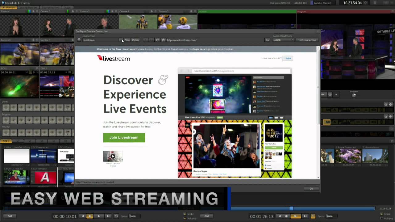 TriCaster 855 - Web Streaming - YouTube