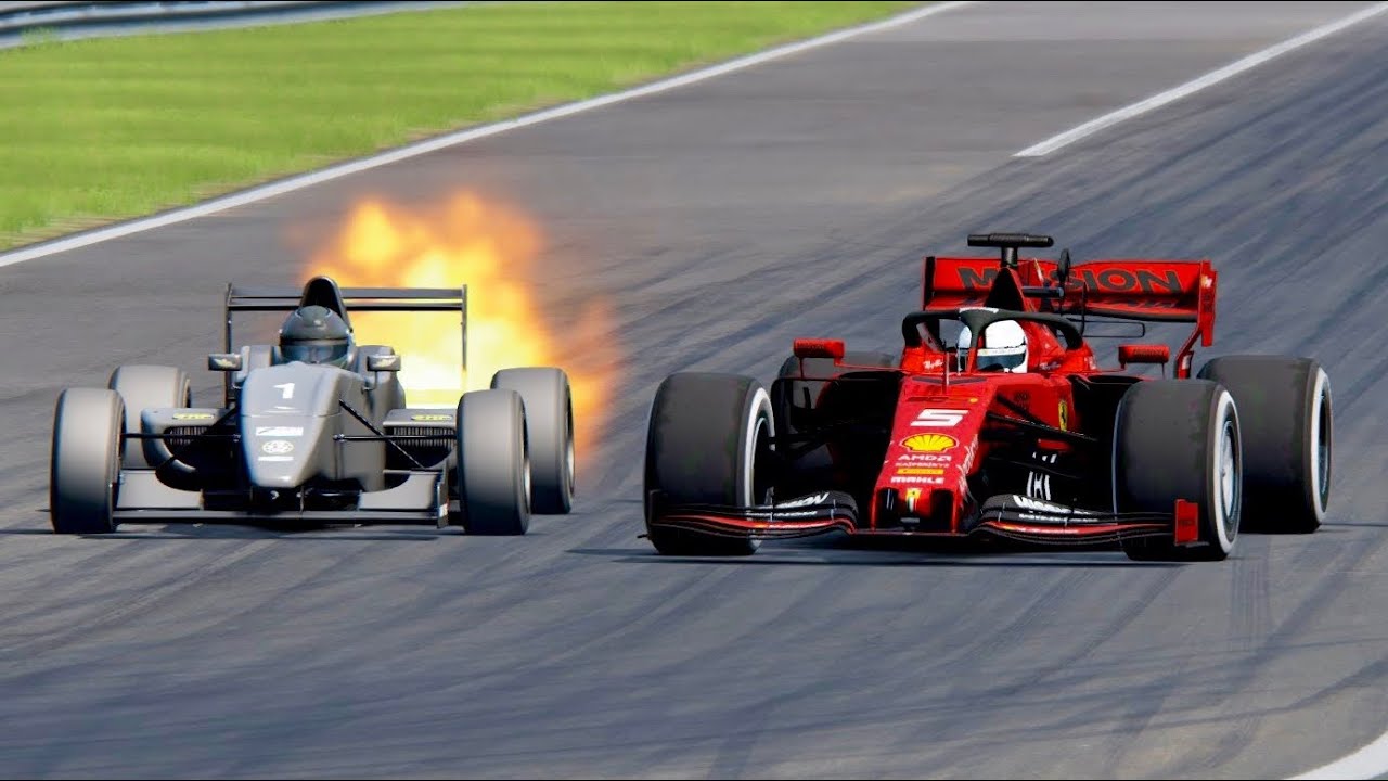 Ferrari F1 2019 vs Formula Jet Engine - Monza - YouTube